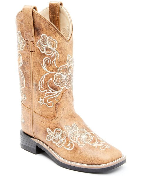 Shyanne - Girls' Little Lasy Floral Embroidered Western Boots - Broad ...
