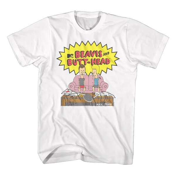 American Classics - Men's Beavis And Butthead Watching TV T-Shirt ...