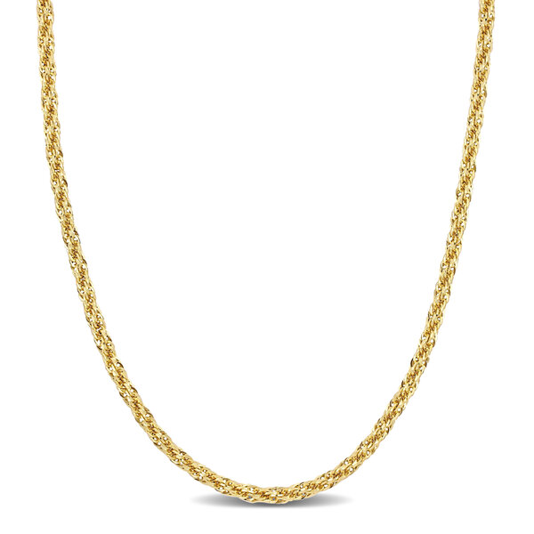Allegro - 3mm Infinity Rope Chain Necklace in 14k Yellow Gold ...