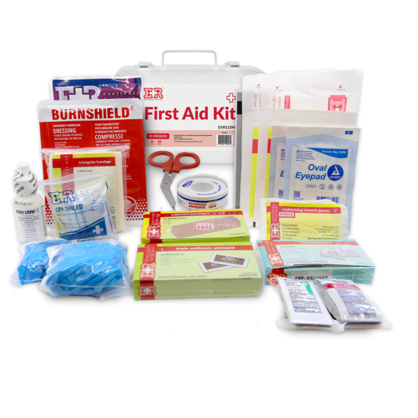 MediTac Kits - 10-Person First Aid Kit – Metal Case - Military & First ...