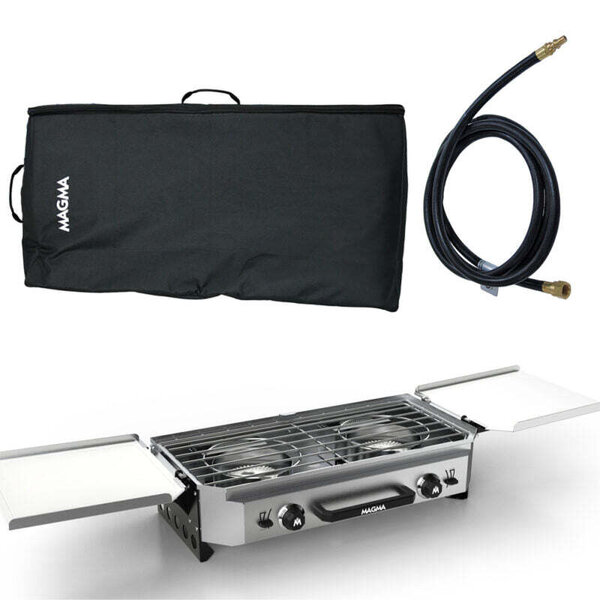 Magma Products - AS Trailer Connect Crossover Double Burner Firebox Bundle - Military & First ...
