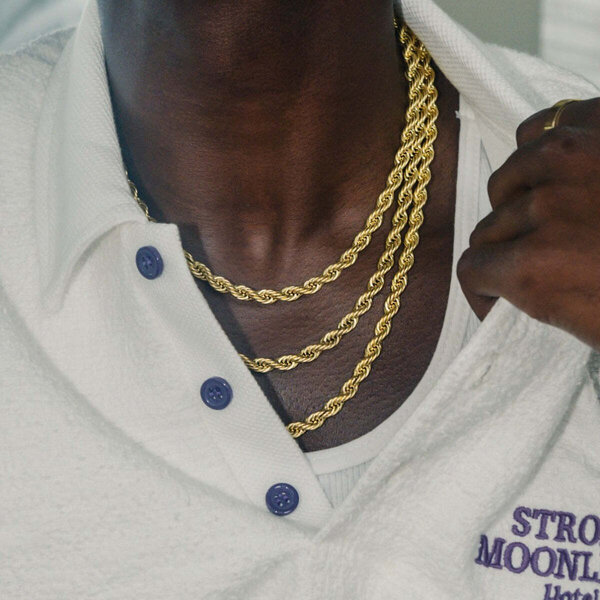 The GLD Shop - Rope Chain in Yellow Gold- 6mm - Military & First ...