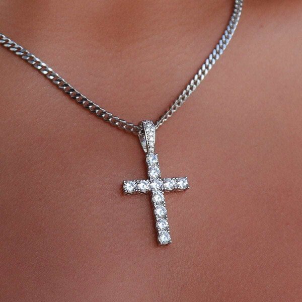 The GLD Shop - Diamond Cross in White Gold - Military & First Responder ...