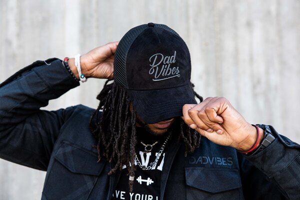 DadBod Apparel - DadVibes 5 Panel Hat (Black Suede Trucker) - Military ...