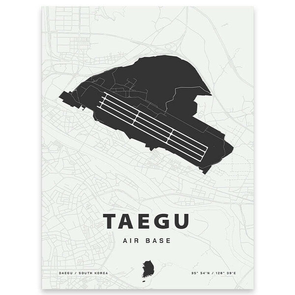 Home Base Maps - Taegu Air Base Map Print - Military & First Responder ...