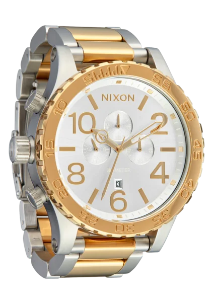 Nixon - Men's 51-30 Chrono Watch - Silver / Gold - Discounts for ...