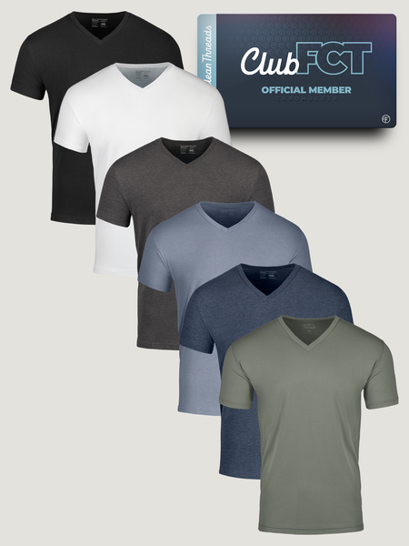 Fresh Clean Threads - Best Sellers Member V-Neck 6-Pack - Military ...