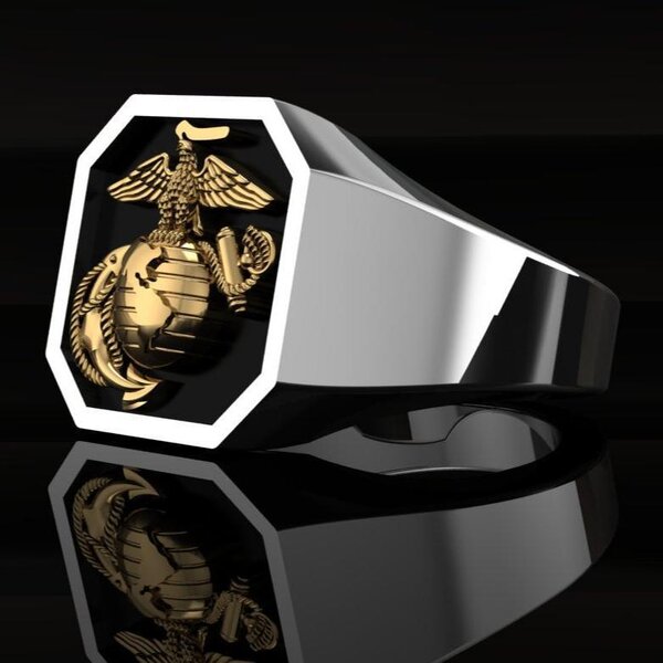 The Jewelry Republic - Premium USMC Signet Ring - Military & First ...