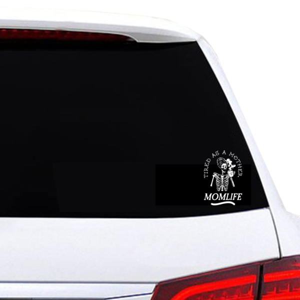 DadBod Apparel - Tired as a Mother Clear Coat Sticker - Military ...