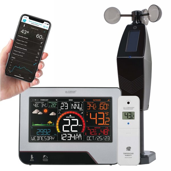 La Crosse Technology - V23 Wi-Fi Color Wind Speed and Weather System - Military & First ...