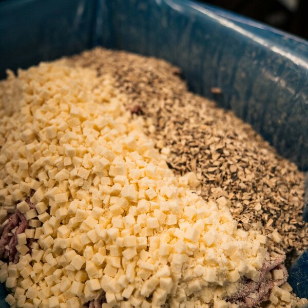 The Bearded Butchers - Case of 8 Hi-Temp Diced Swiss Cheese 2.5lb ...