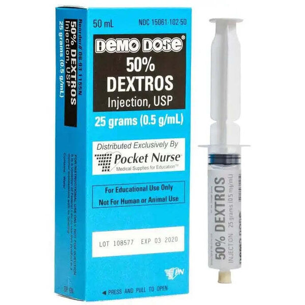 MediTac Kits - Demo Dose® Dextros 50% 50mL - Military & First Responder ...