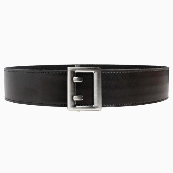 Nexbelt - Black Leather Duty Ratchet Belt, Nickel Buckle, 2.25" [57 mm ...