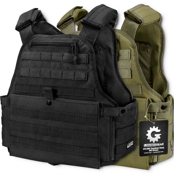 Barska - Loaded Gear VX-500 Tactical Vests | Black, OD Green | BI12260 ...